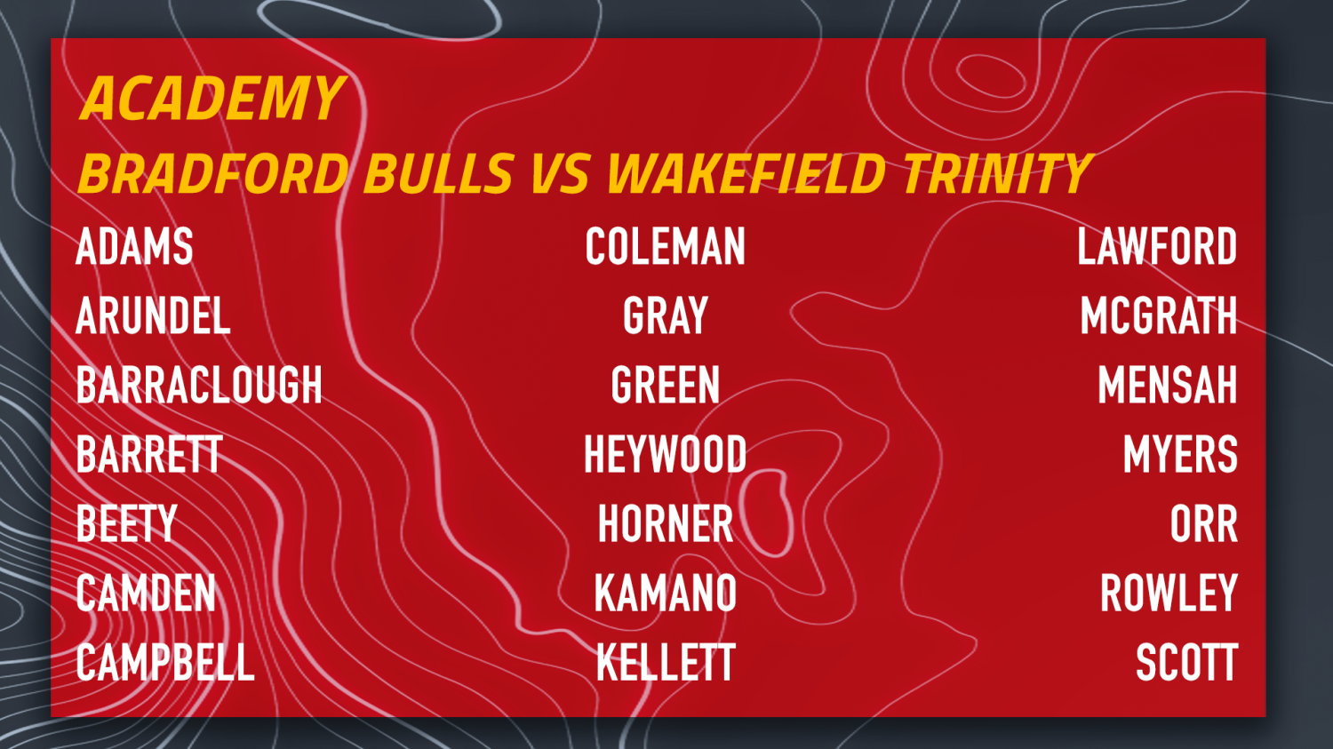 BEATTIE NAMES ACADEMY SQUAD FOR TRINITY CLASH