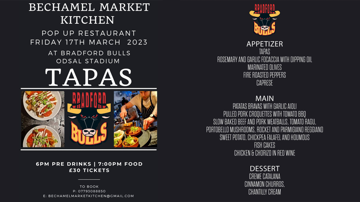 TAPAS NIGHT AT ODSAL STADIUM