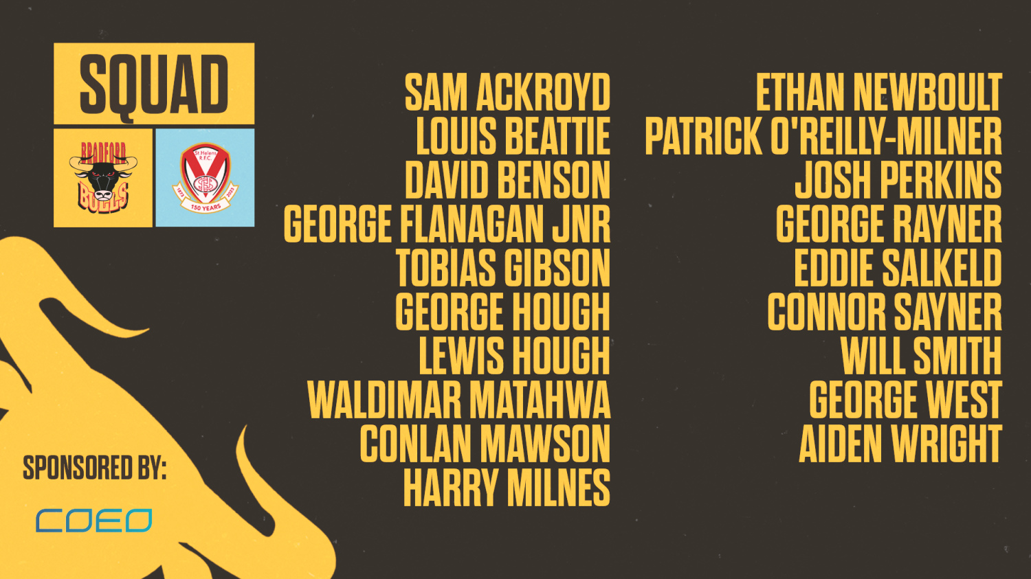 ACADEMY SQUAD NAMED FOR SAINTS CLASH