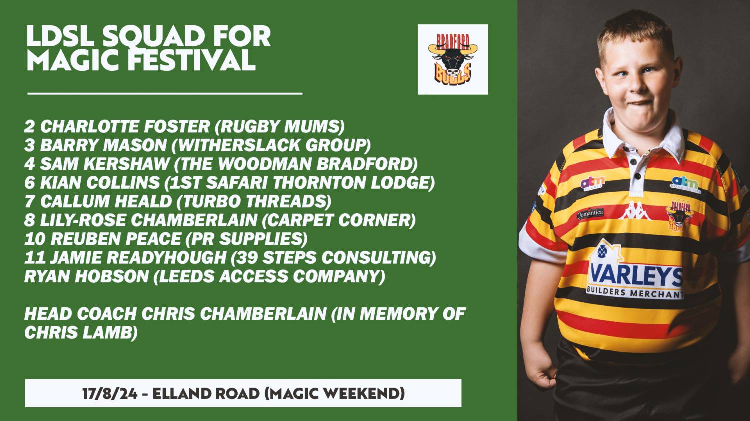 LDSL SQUAD NAMED FOR MAGIC FESTIVAL