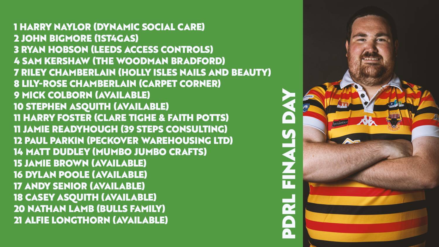 PDRL SQUAD FOR FINALS DAY